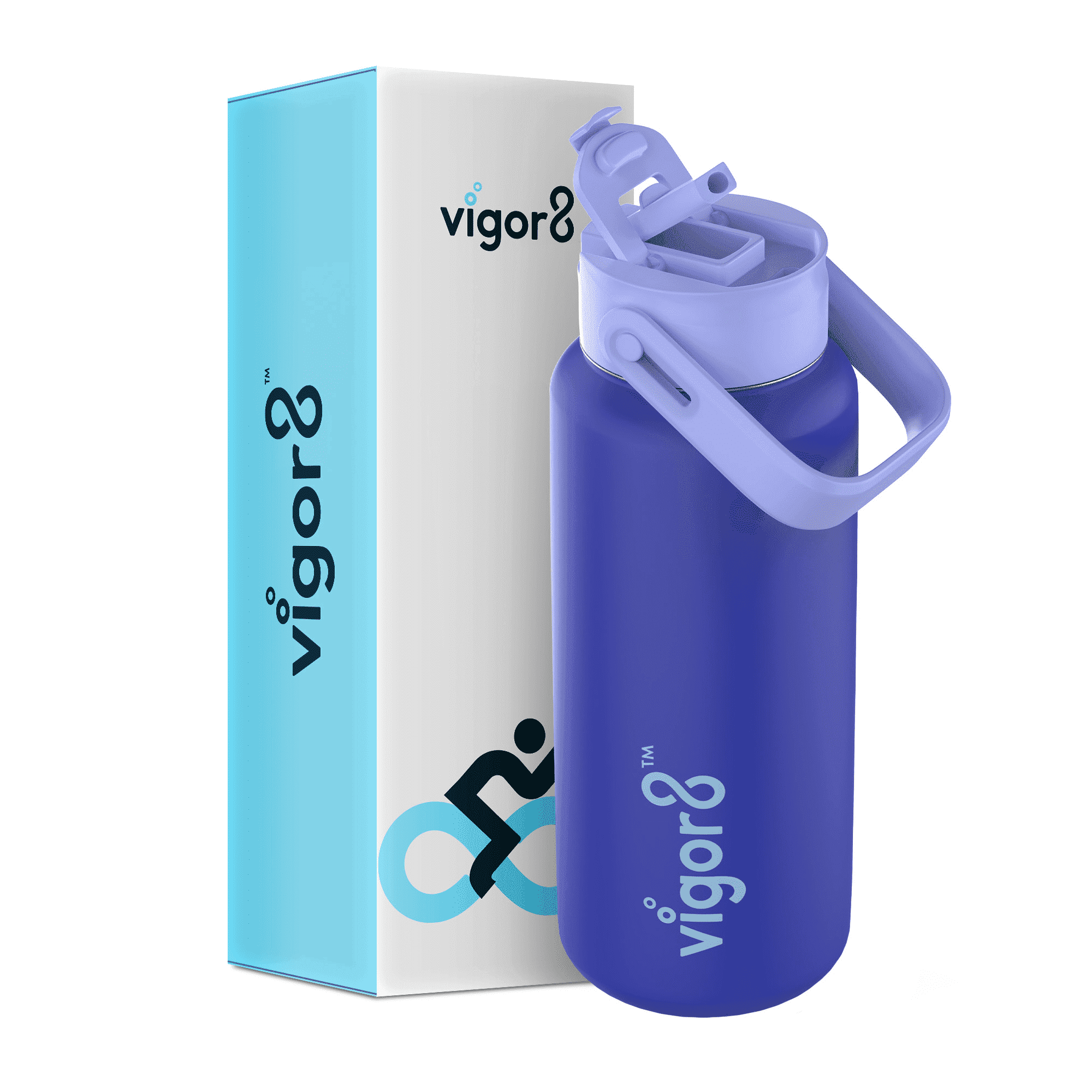 Stainless Steel Water Bottle, Vigor8, 32oz, Cobalt Splash. - Walmart.com