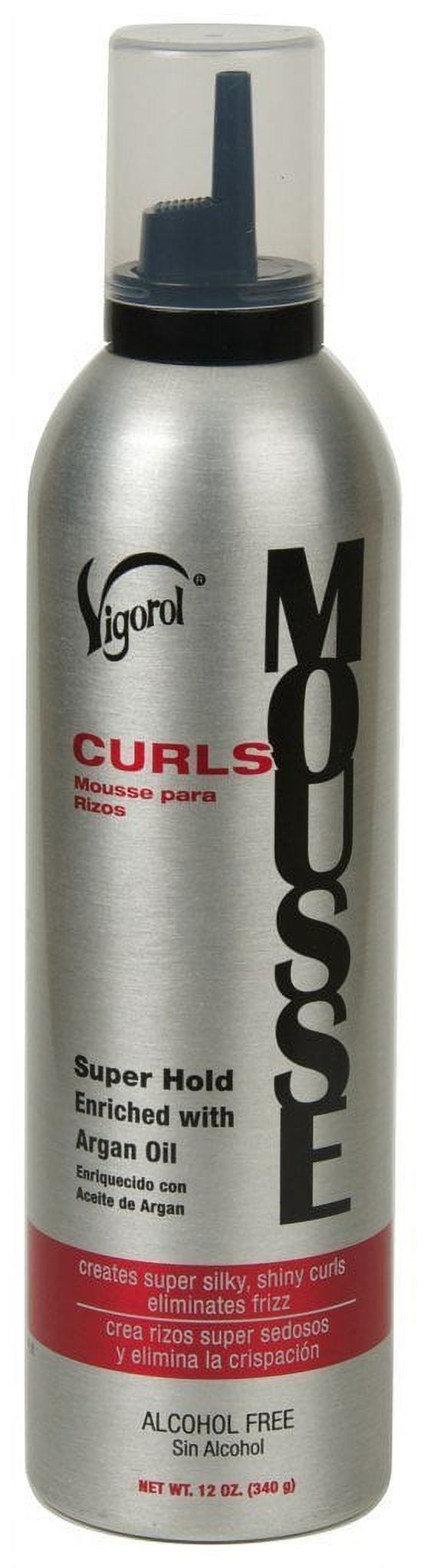 Vigorol Hair Mousse Curl Super Hold With Argan Oil, 12 oz, 3 Pack ...