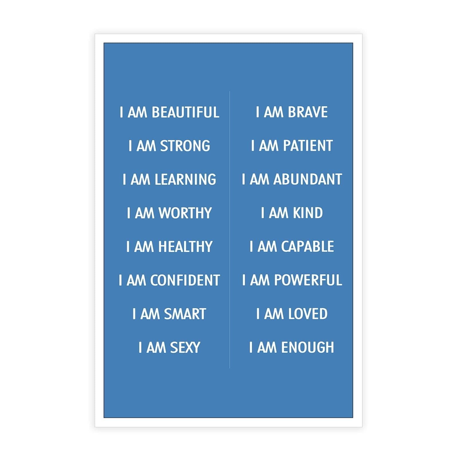 Vigorous Affirmations Poster Inspirational Quotes Mental Themed Prints ...