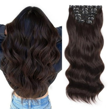100g 16inch Copper Red Straight Clip in Human Hair Extensions - Walmart.com