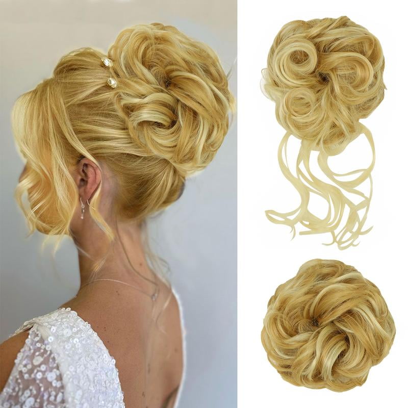 Vigorous Messy Bun Hair Piece for Women - 2PCS Synthetic Hair Pieces ...