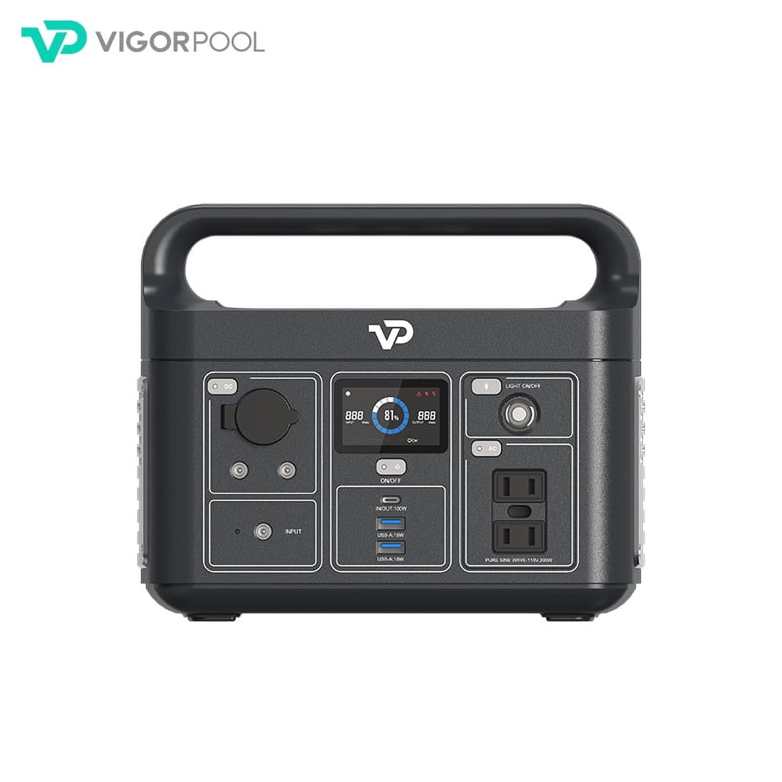 Vigorpool Lake 300 Portable Power Station 320Wh LiFePO4 battery ...