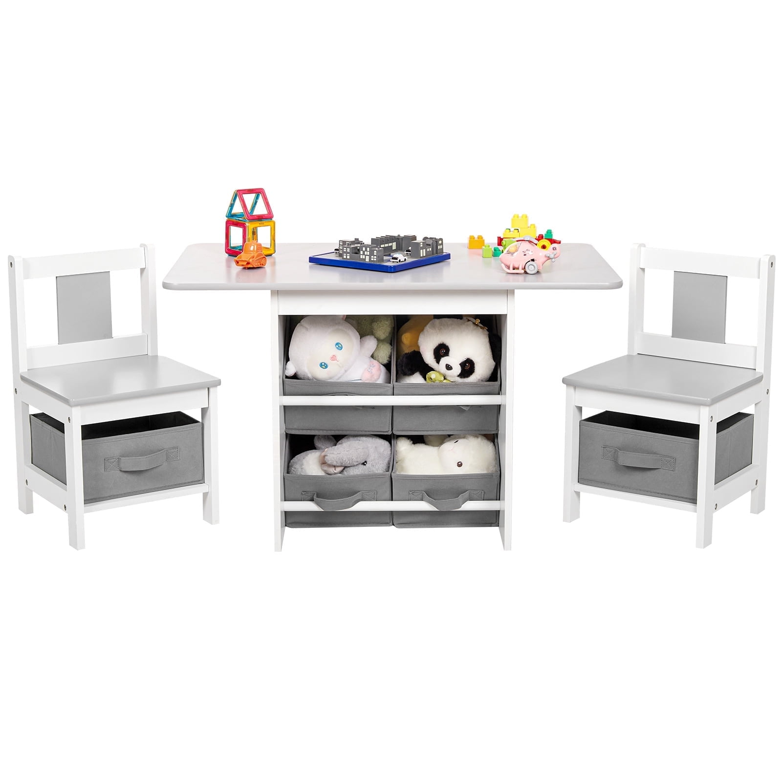 VigorPro 3 in 1 Kid Table & Chair Set for Drawing, 2 Chairs Included ...