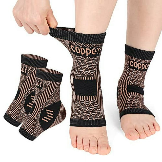 Vigorwise Ankle Brace Copper Infused Ankle Support Compression Socks