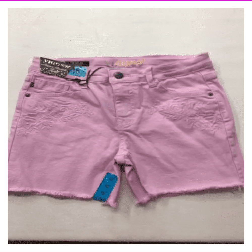 Vigoss Women's Stitched foldover cuffs Brite Short 16/Pink - Walmart.com