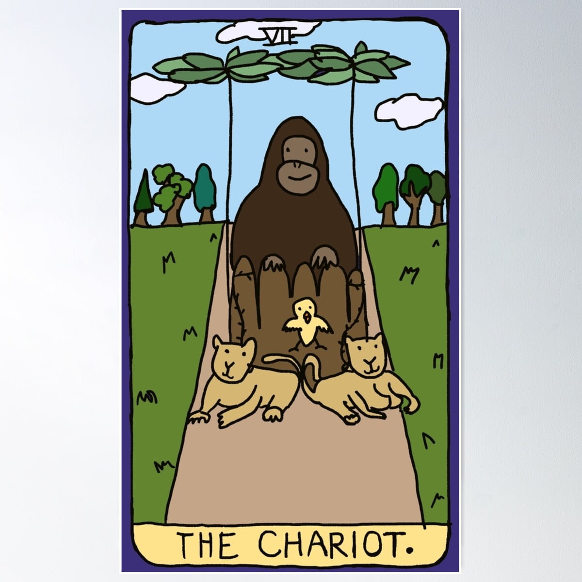Vii: The Chariot Poster Wall Art, Modern Wall Decor For Living Room ...