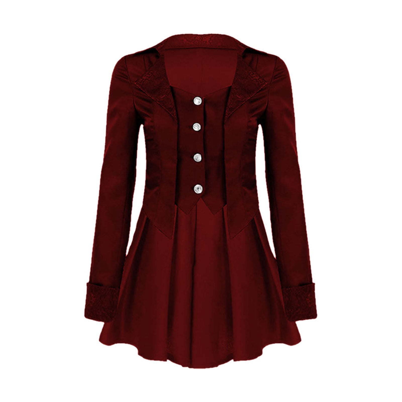 Viikei Cardigans for Women Plus Sizes Womens Gothic Steampunk Trench ...
