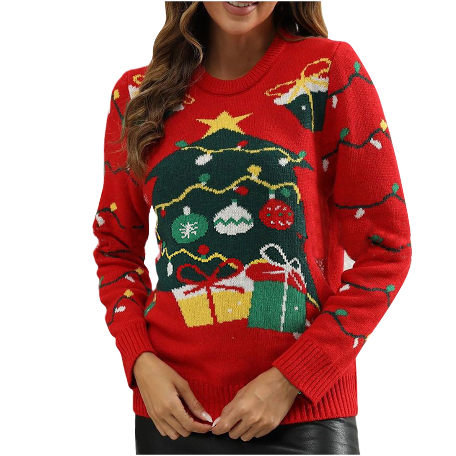 Viikei Christmas Sweaters for Women Plus Size Women's Casual Christmas ...