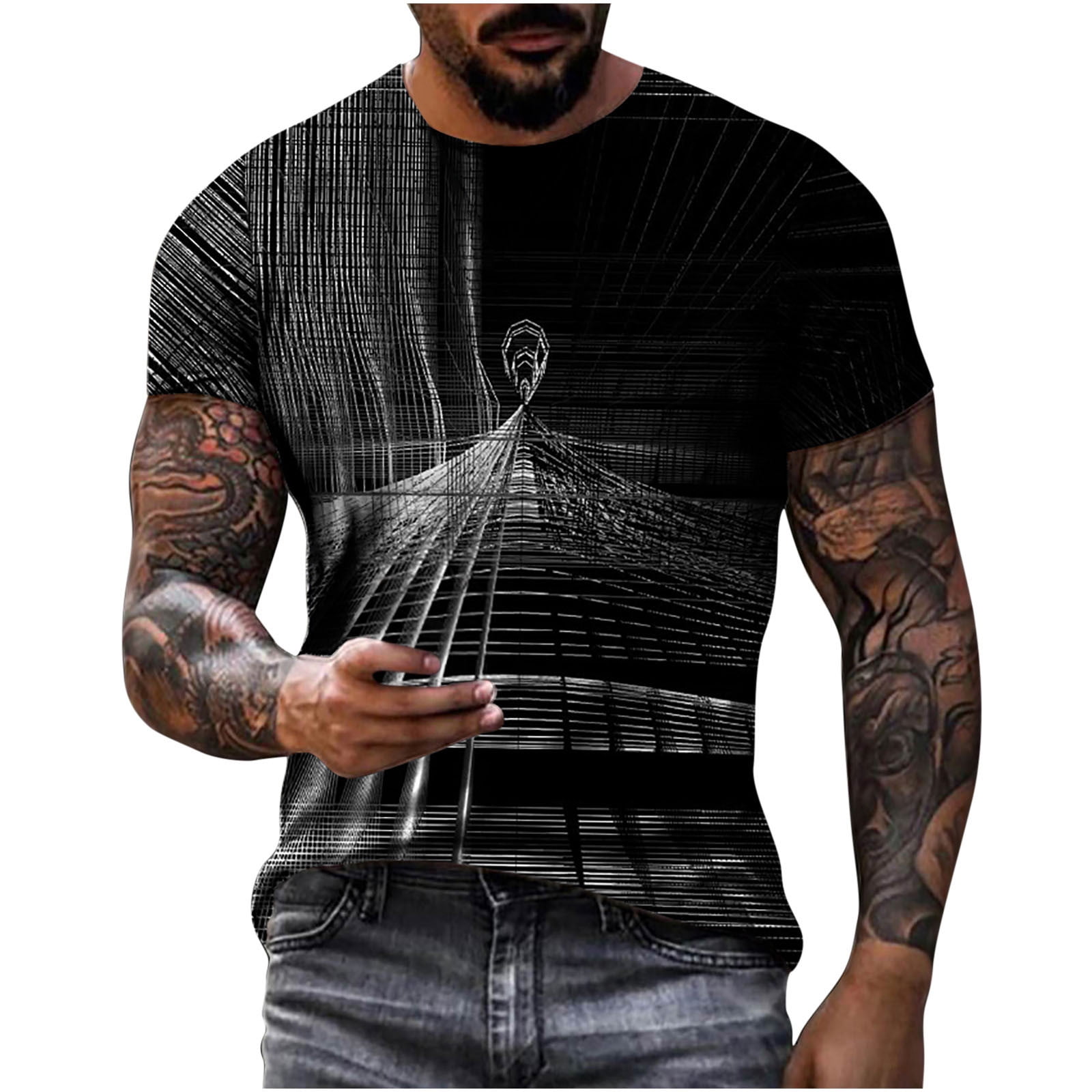 Viikei Mens T-Shirtss Clearance under $5 T-Shirts for Mens Men's Unisex ...