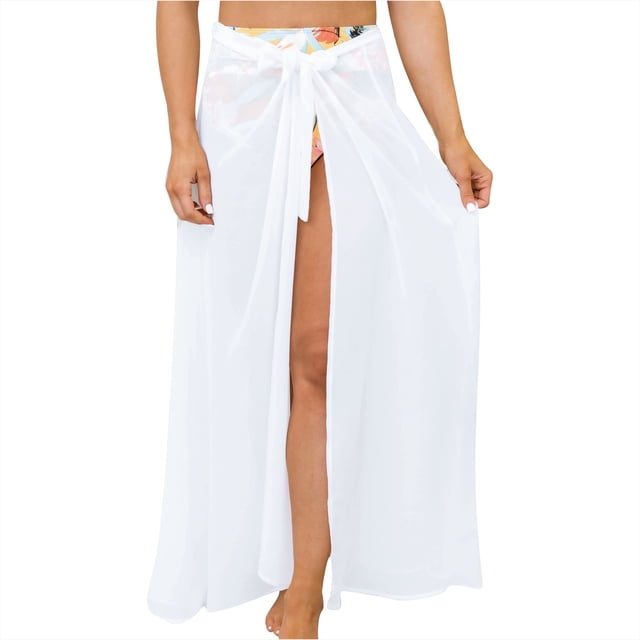 Viikei Plus Size Skirts for Women Solid Swimsuit Cover up Mesh Bikini ...