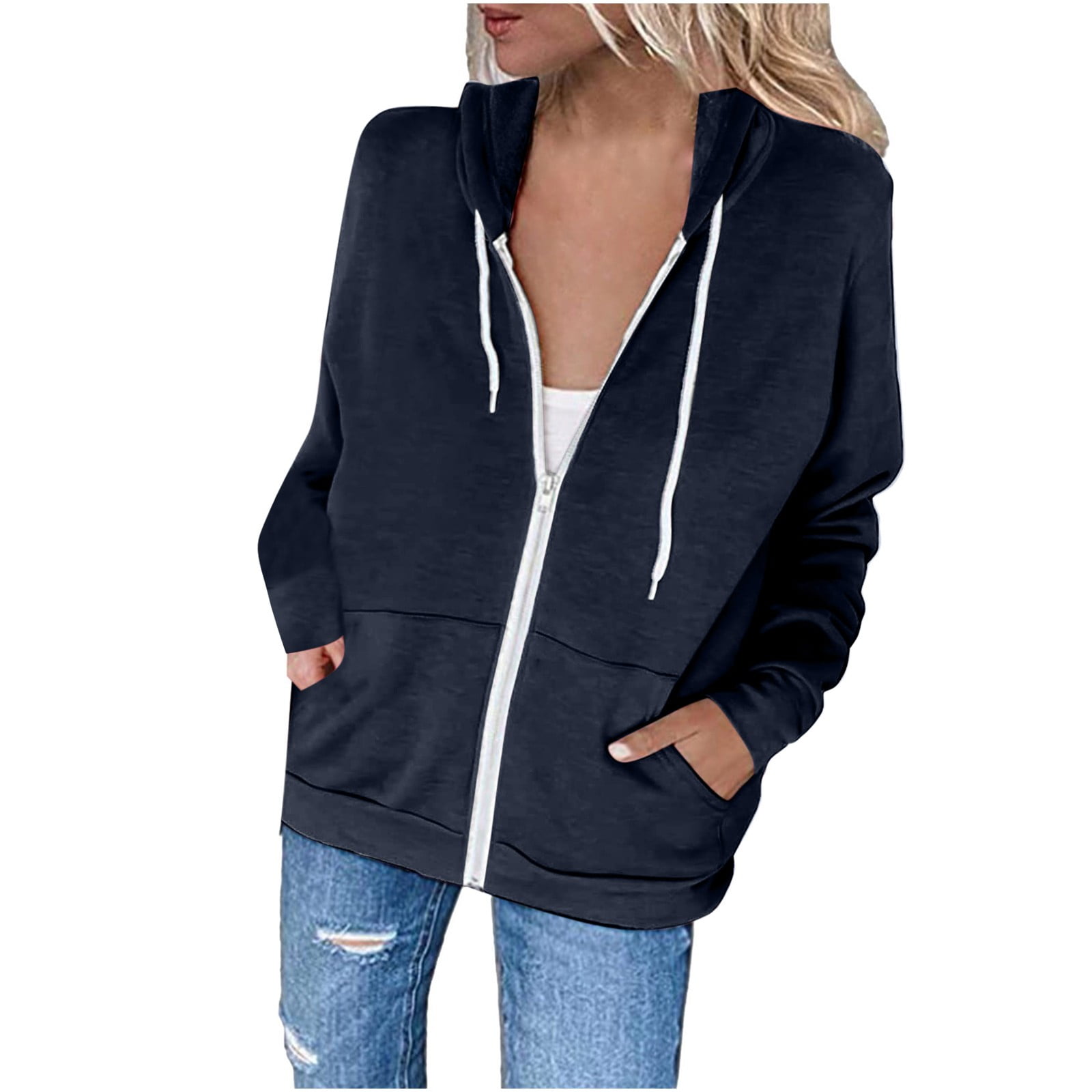 Viikei Womens Hoodies with Zippers Hoodie Jackets for Women Womens ...
