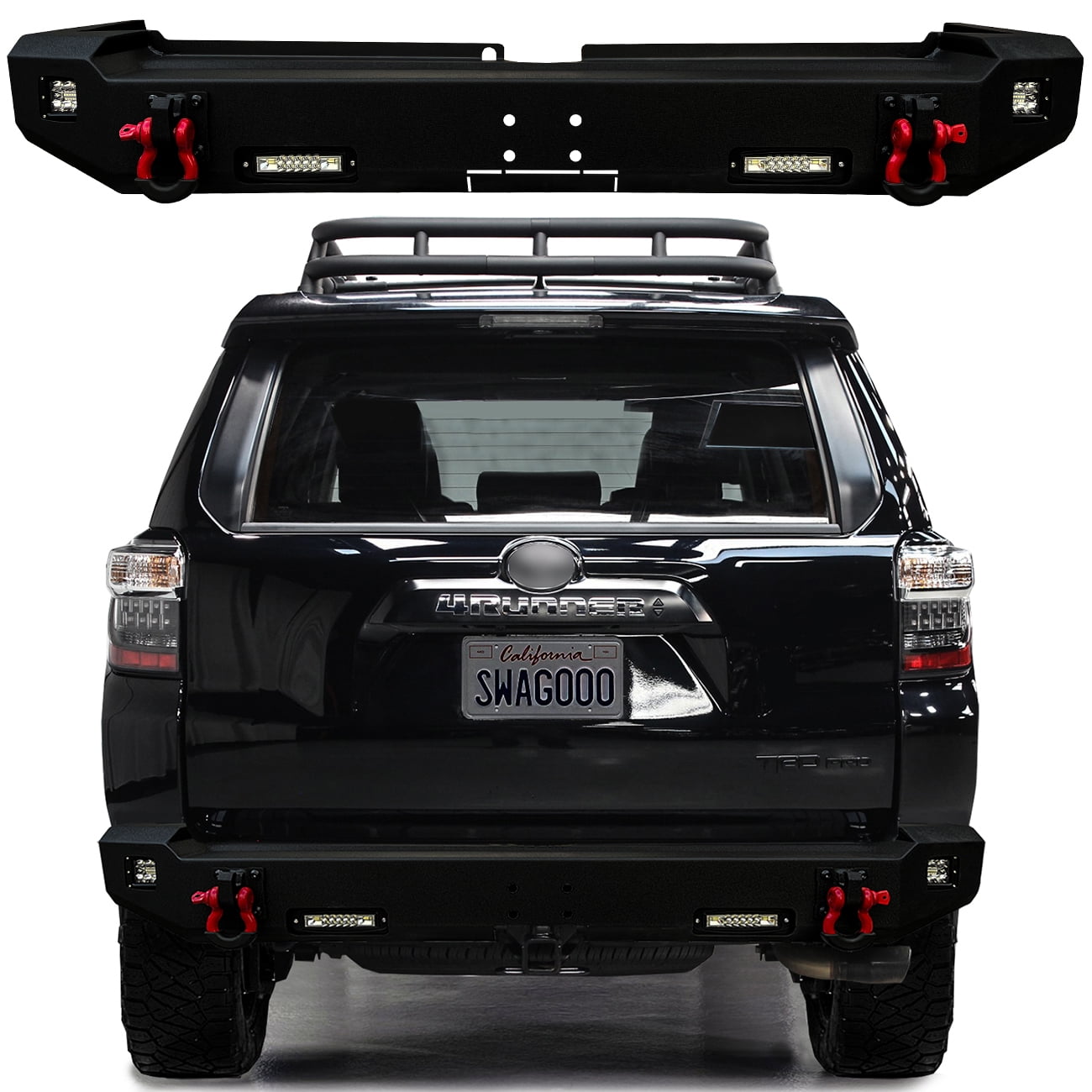 Vijay Steel Rear Bumper for 2015-2020 Toyota 4Runner 5th Gen with LED ...