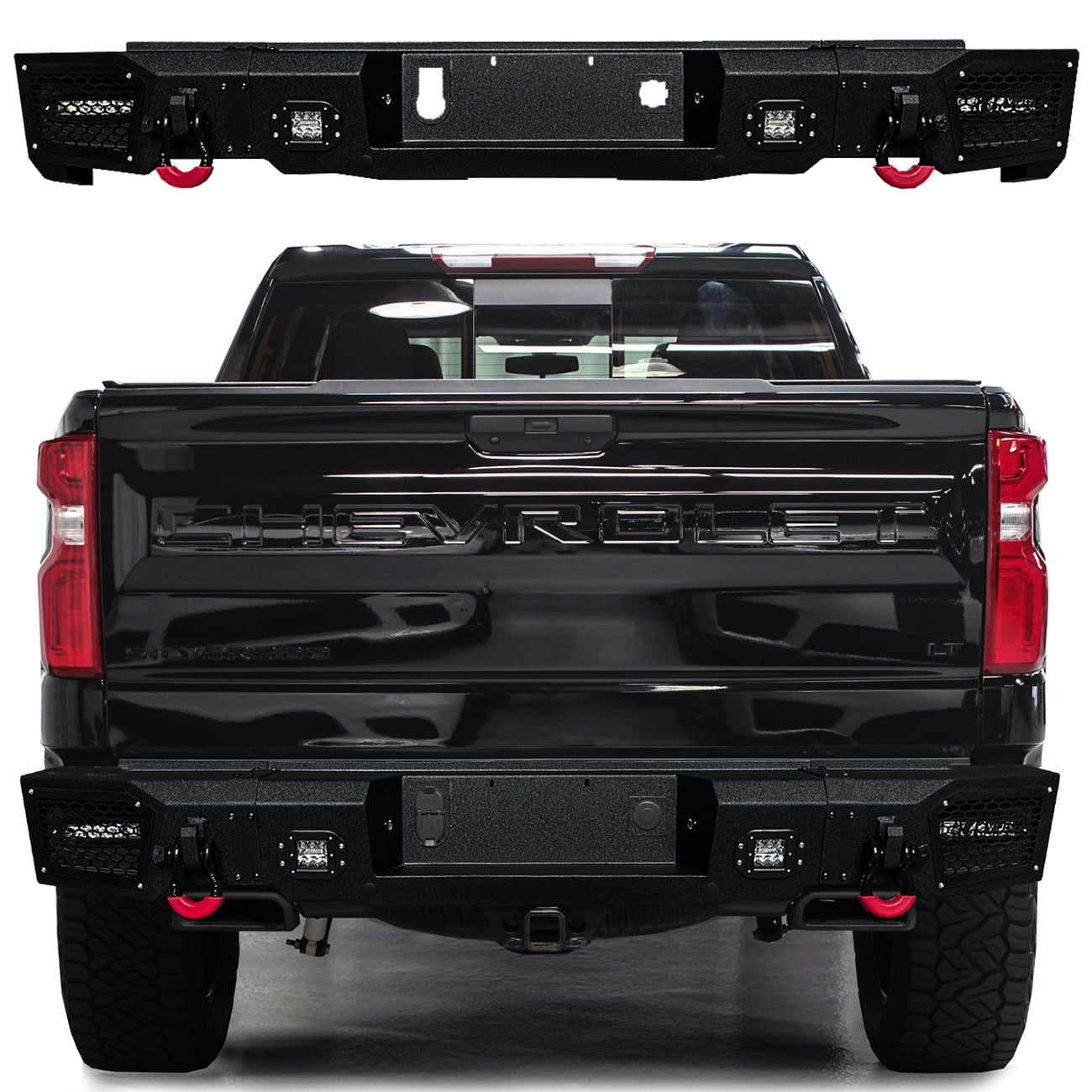 Vijay For 2019-2020-2021-2022-2023 Chevy Silverado 1500 Rear Bumper ...