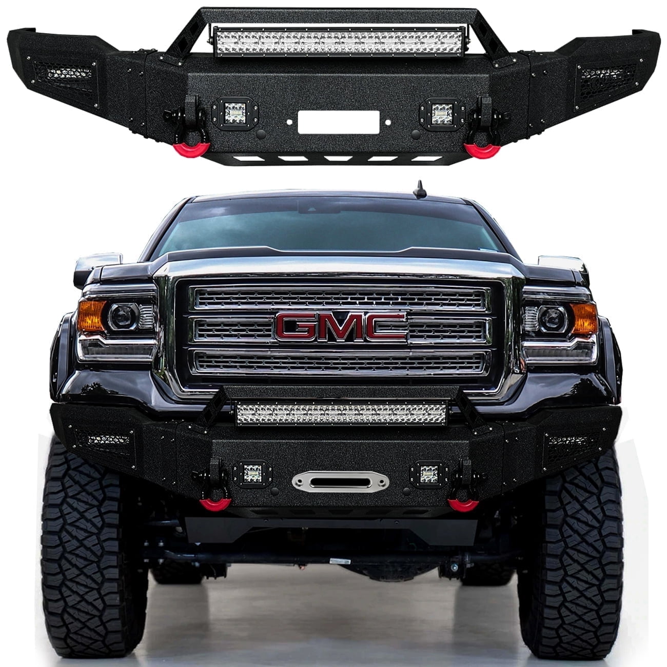 Vijay Compatible with 2014-2015 GMC Sierra 1500 Front Bumper Textured ...
