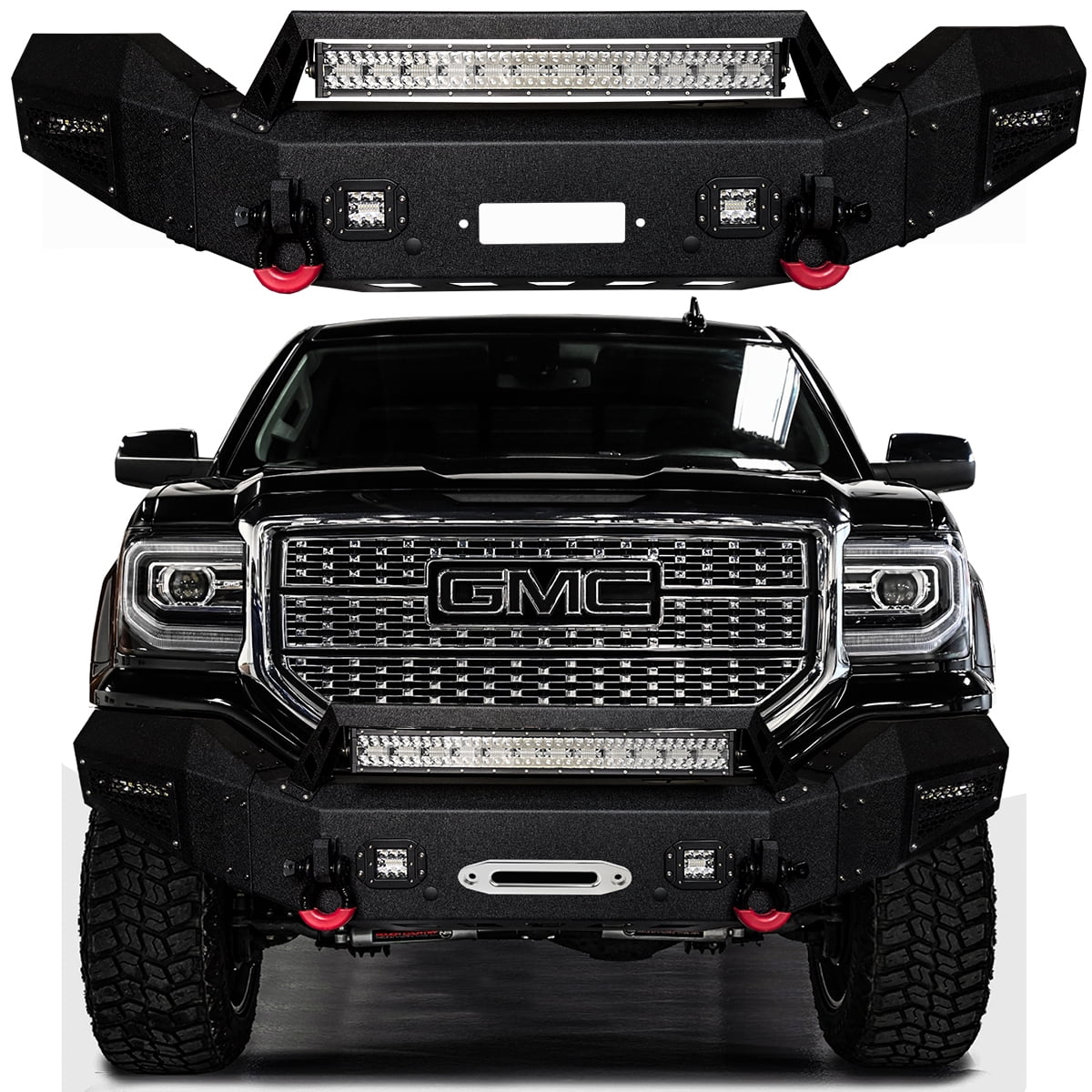 Vijay Front Bumper for 2016-2017-2018 GMC Sierra 1500 with D-rings and ...
