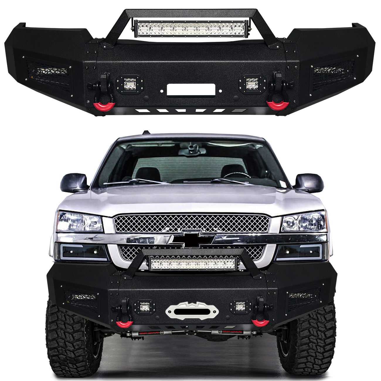 Vijay Front and Rear Bumper for 2019-2020-2021 Chevrolet Silverado 1500 ...