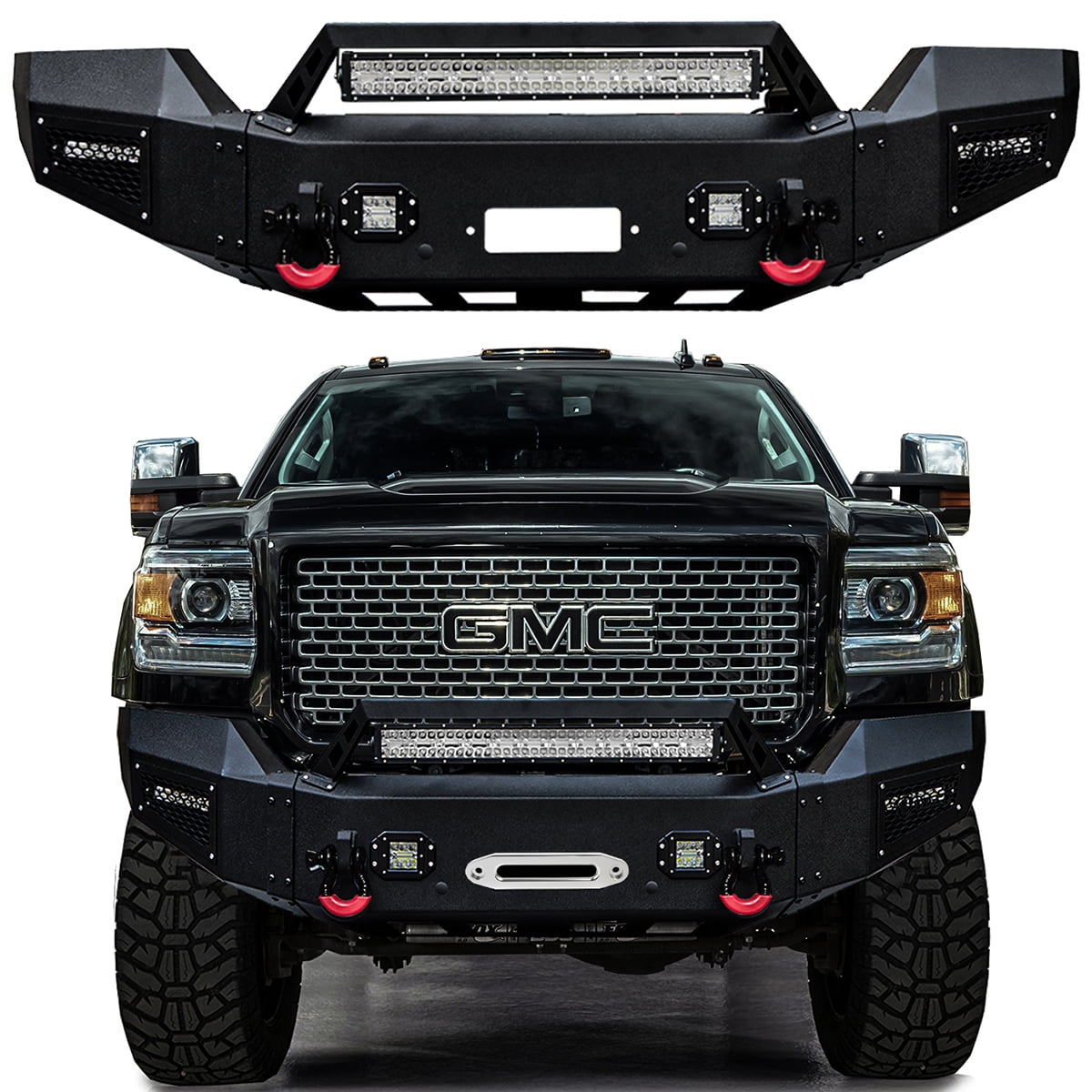 Vijay Front Bumper for 2015-2019 GMC Sierra 2500/3500 with Winch Plate ...