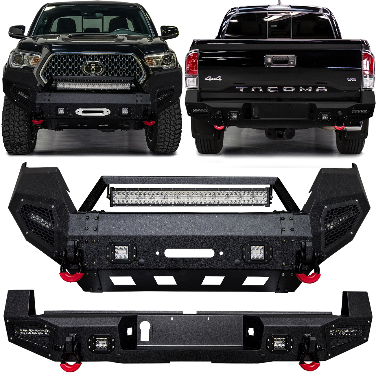 Go Rhino 28178T BR20 Rear Replacement Bumper; Textured Black; Fits ...