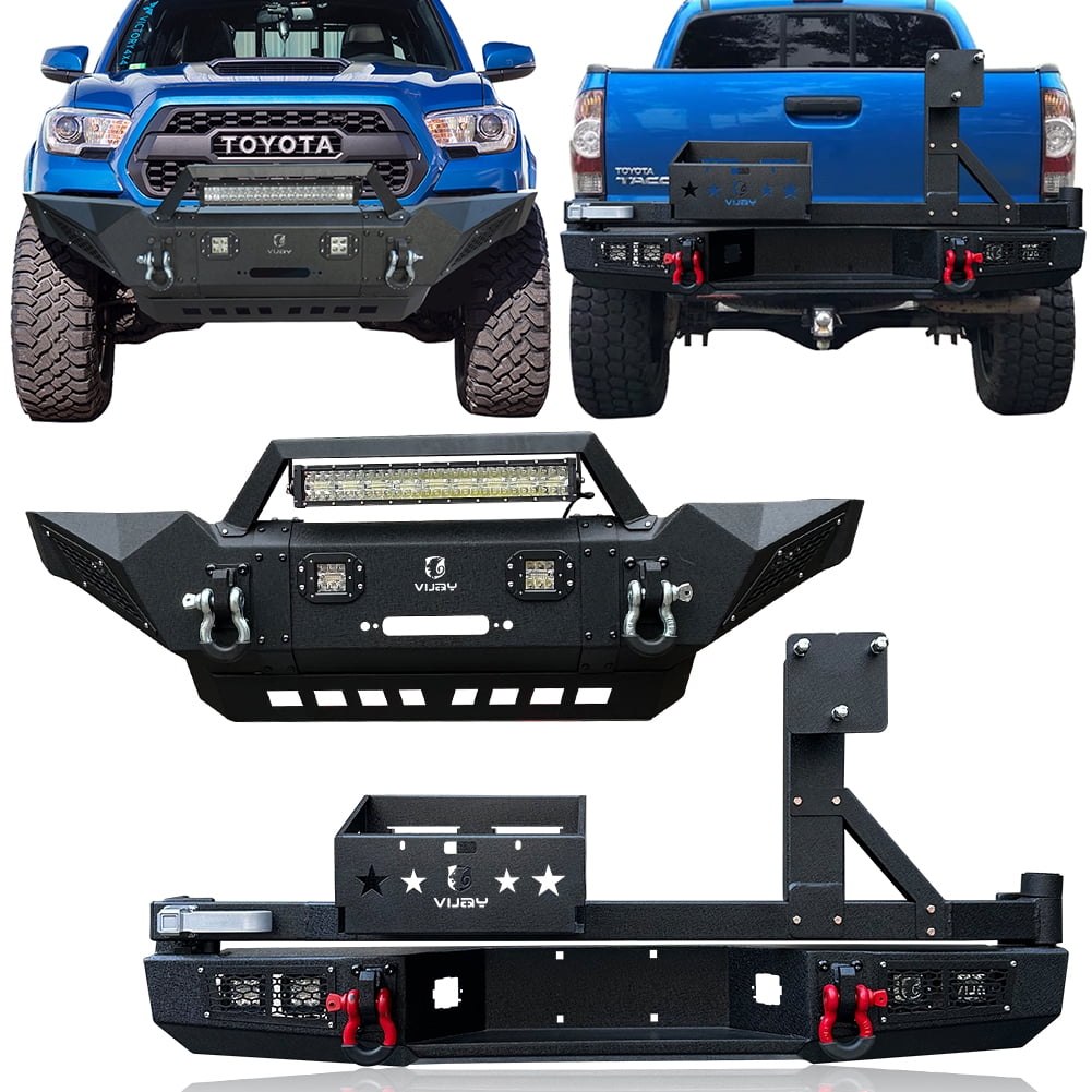 Vijay Front Rear Bumper with Spare Tire Frame fits 2005-2015 Toyota ...