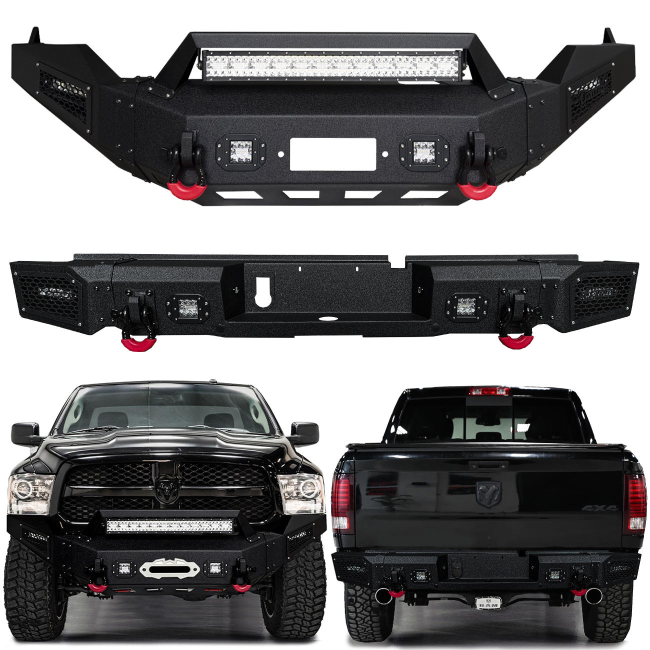 Body Armor 4x4 DG-19339 Eco-Series Front Bumper 2013-2018 Dodge RAM ...