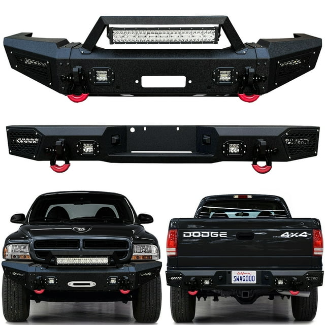 Vijay Alloy Steel Front & Rear Bumper for 1997-2004 Dodge Dakota - With ...