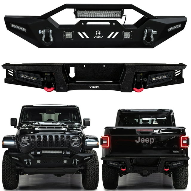 Vijay Front and Rear Bumper for Jeep Gladiator JT 2020-2021-2022-2023 ...