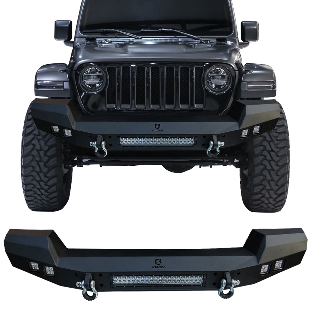 Vijay Full Width Front Bumper Fits For 2018-2021 Jeep Wrangler JL/JLU ...