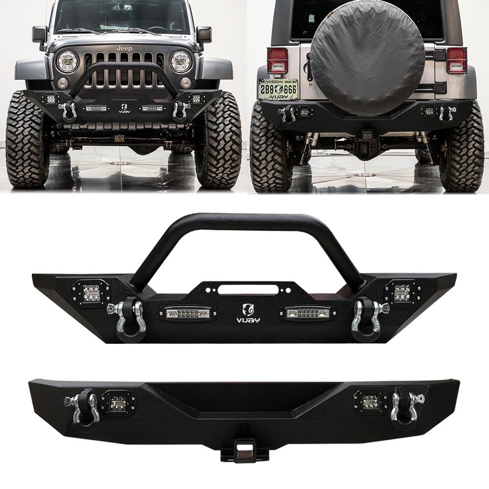 Vijay Jeep Front Bumper Rear Bumper For 2007-2017 Wrangler JK/JKU and ...