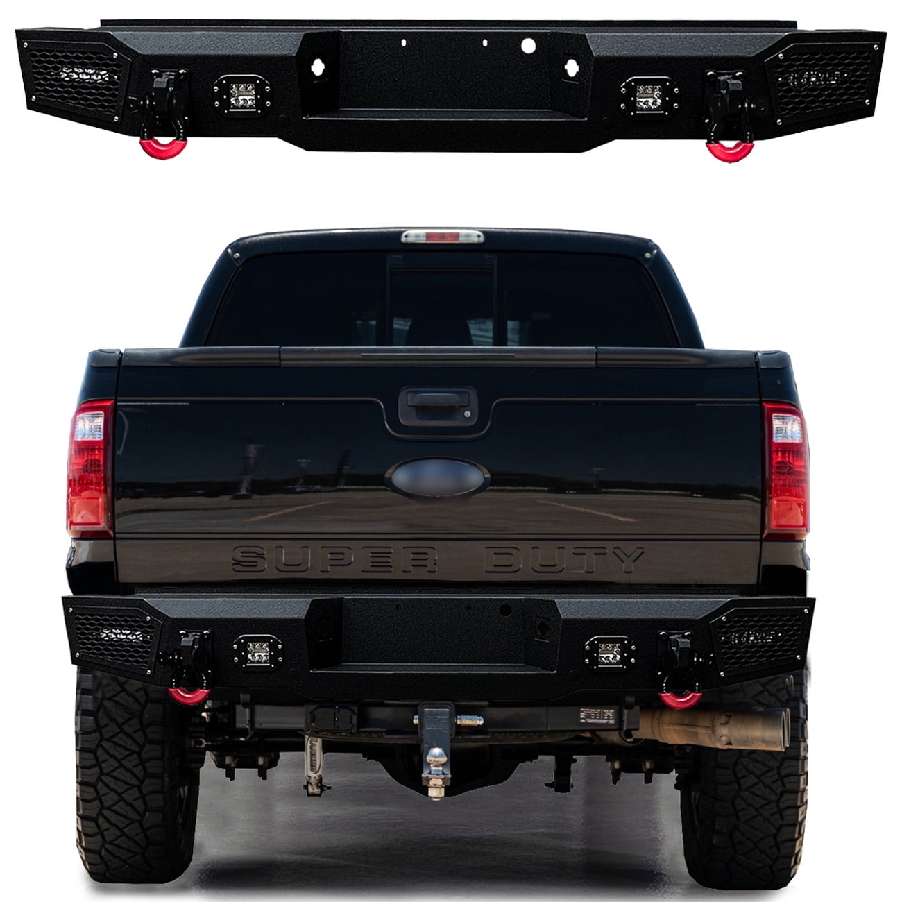 Vijay Truck Rear Bumper for 1999-2016 Ford F250/F350, LED Lights, D ...
