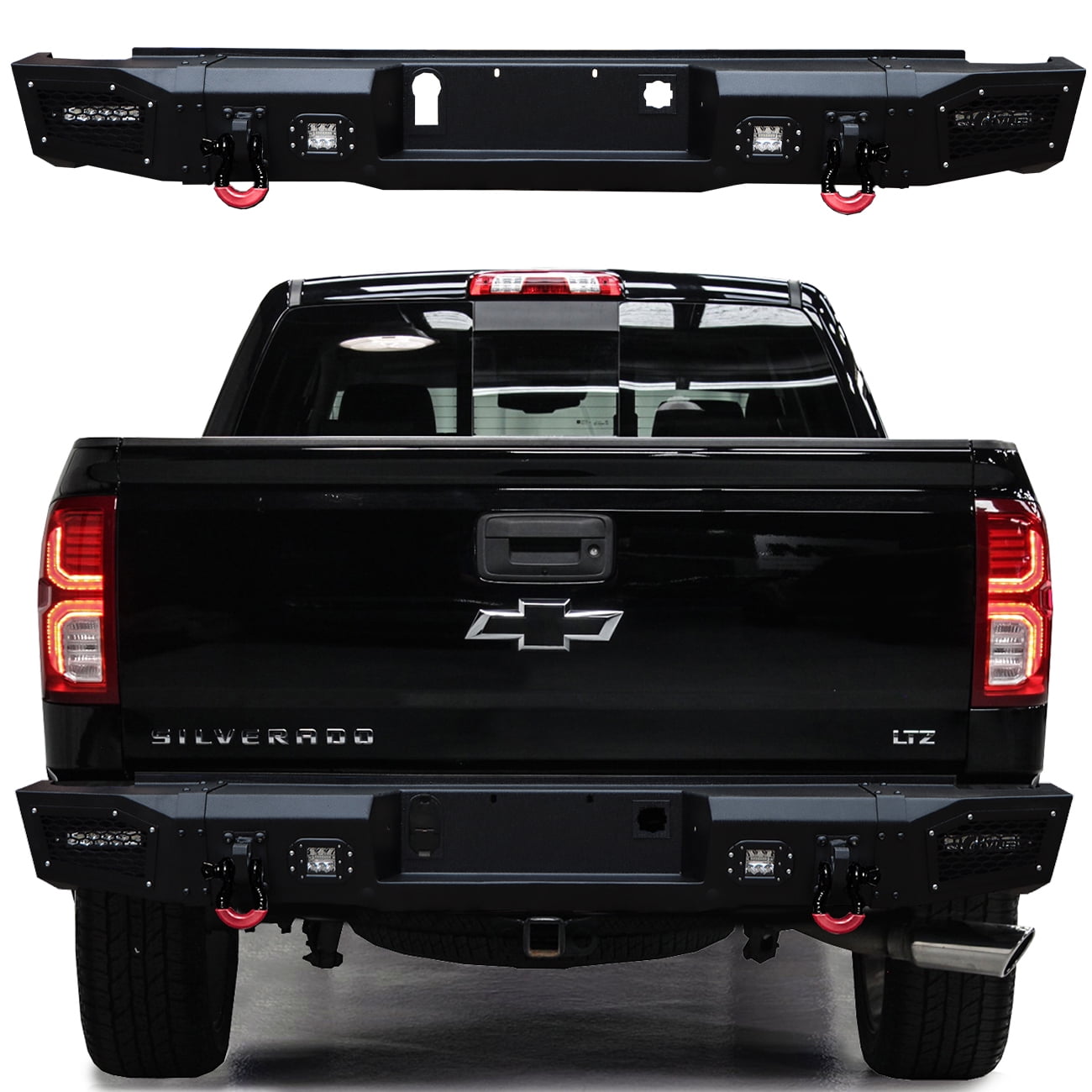 Vijay Rear Bumper for 2007-2013 Chevrolet Silverado 1500/GMC Sierra ...