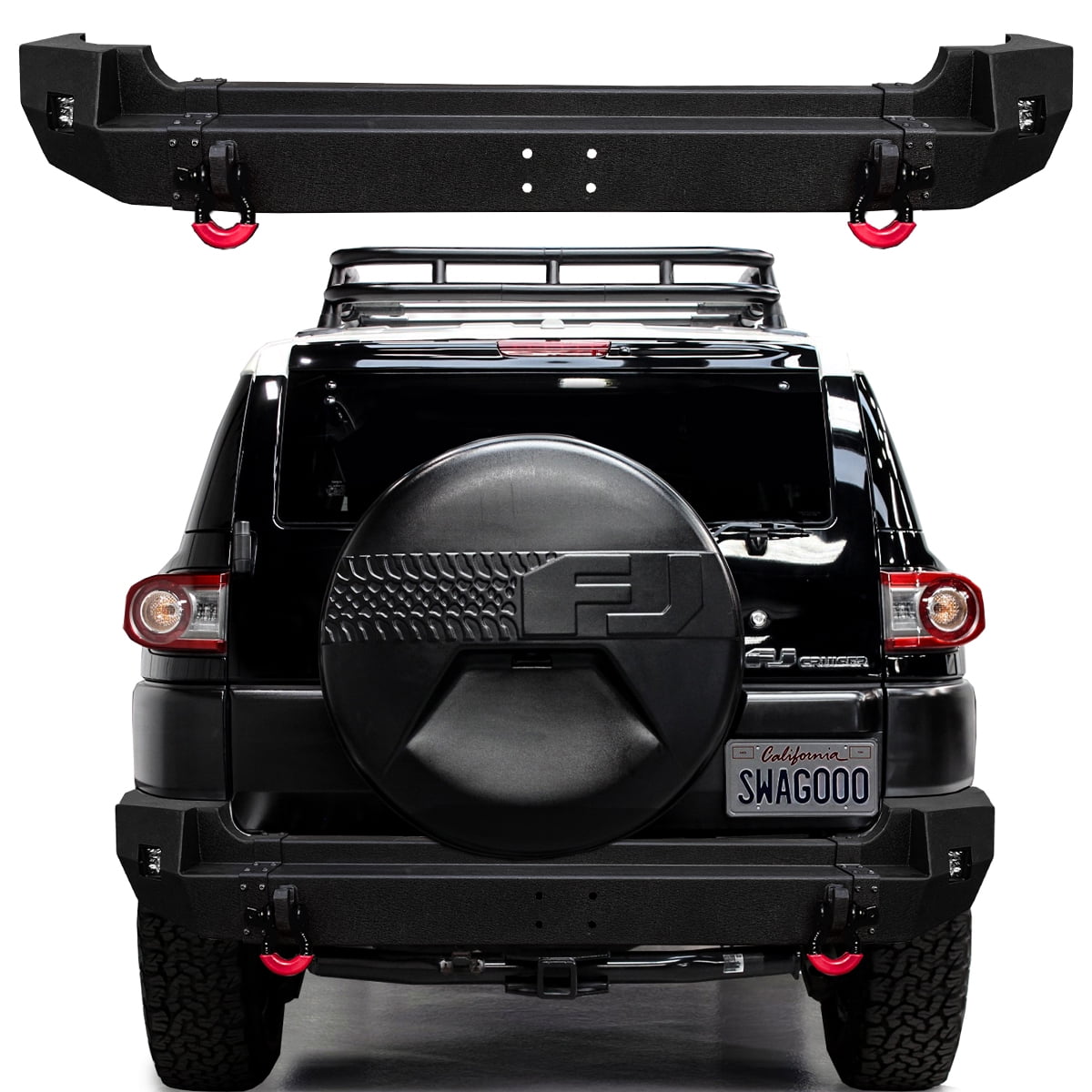Vijay Rear Bumper for 2007-2014 Toyota FJ Cruiser with LED Spotlights ...