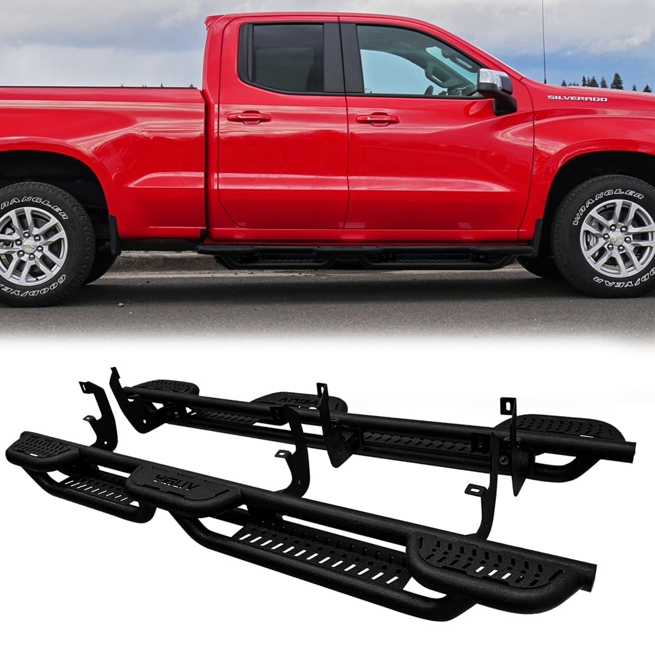 Vijay Running Boards Compatible with 2019-2026 Chevrolet Silverado 1500 ...