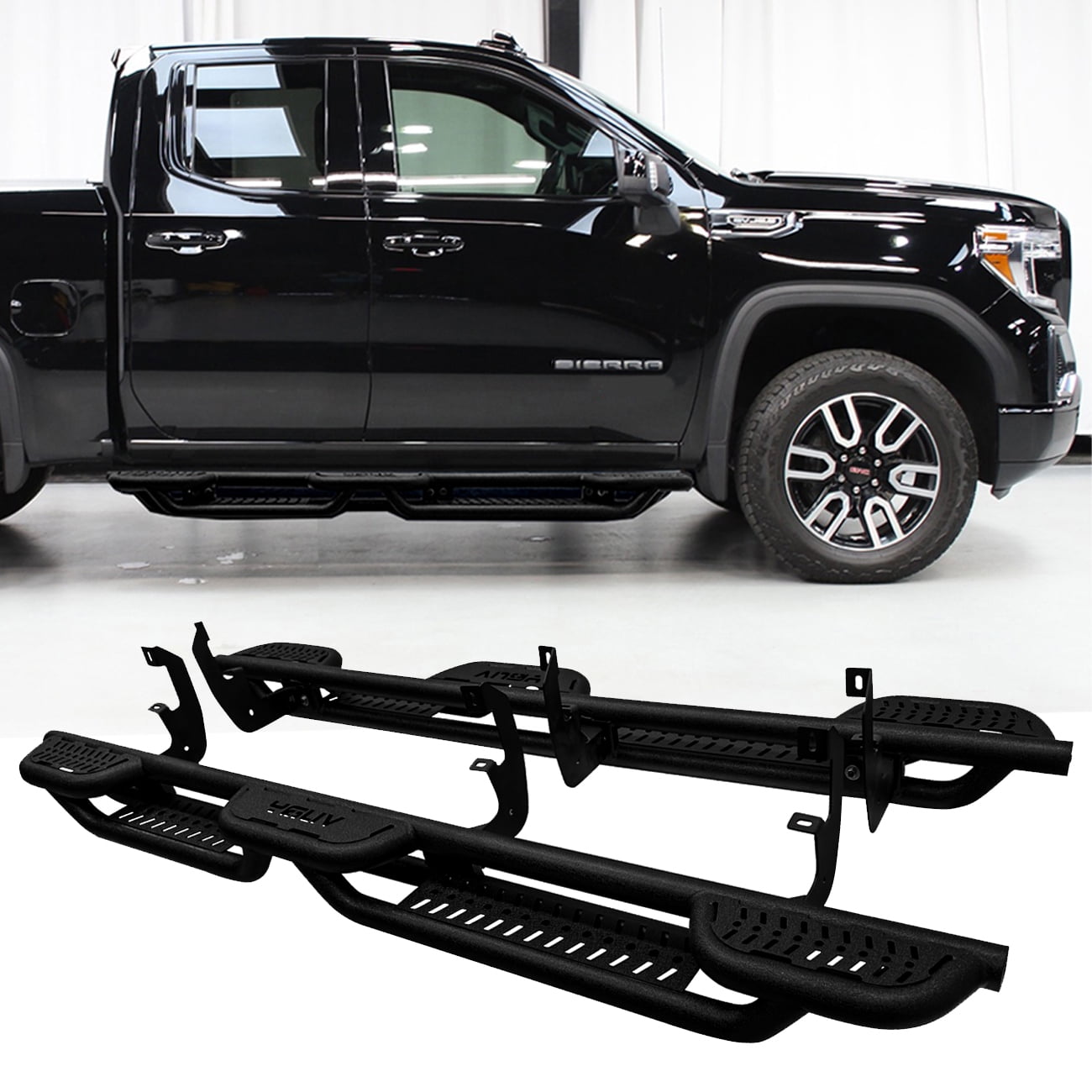 Vijay Running Boards Compatible with 2019-2026 GMC Sierra 1500 Extended ...