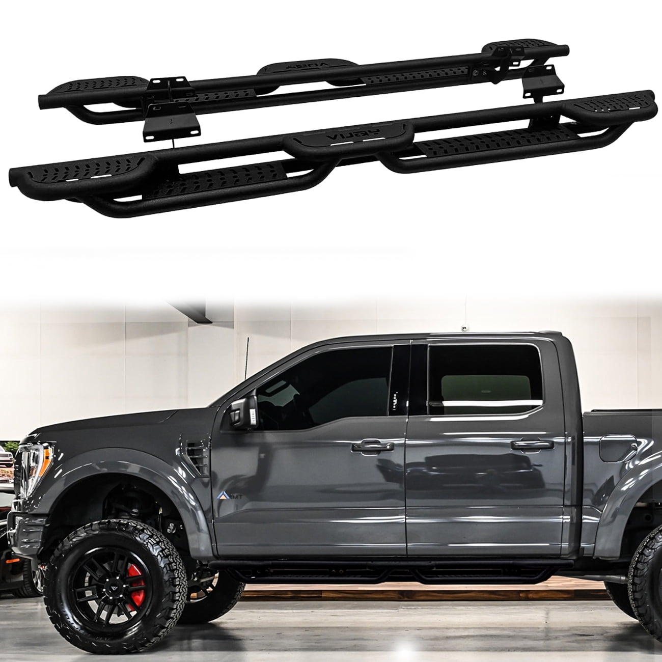 Vijay Running Boards Compatible with 2017-2025 Ford F250/F350 Super ...