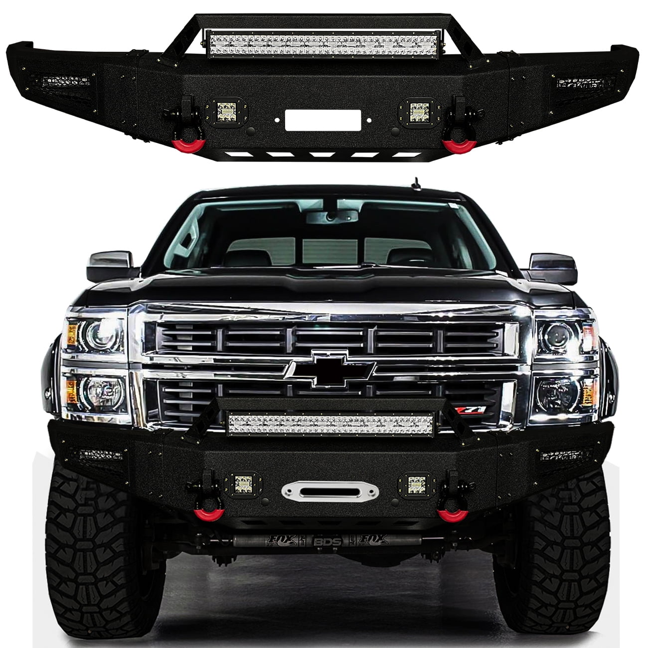 Vijay Front Bumper for 2014-2015 Chevrolet Silverado 1500 with Winch ...