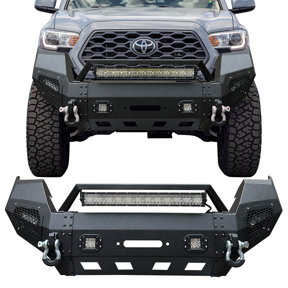 Body Armor TC-19339 16-22 Tacoma HiLine Front Winch Bumper Fits select ...