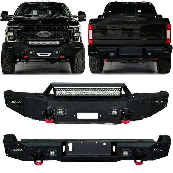 Vijay Steel Front Rear Bumpers Fits 2017-2021 Ford F-250-450 Super Duty ...