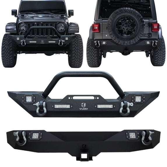Vijay Steel JL Front Rear Bumper Fits 2018-2024 Jeep Wrangler JL/JLU ...