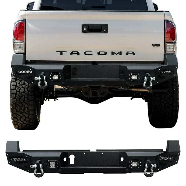 Vijay Steel Rear Bumper Compatible with 2016-2023 Toyota Tacoma with ...