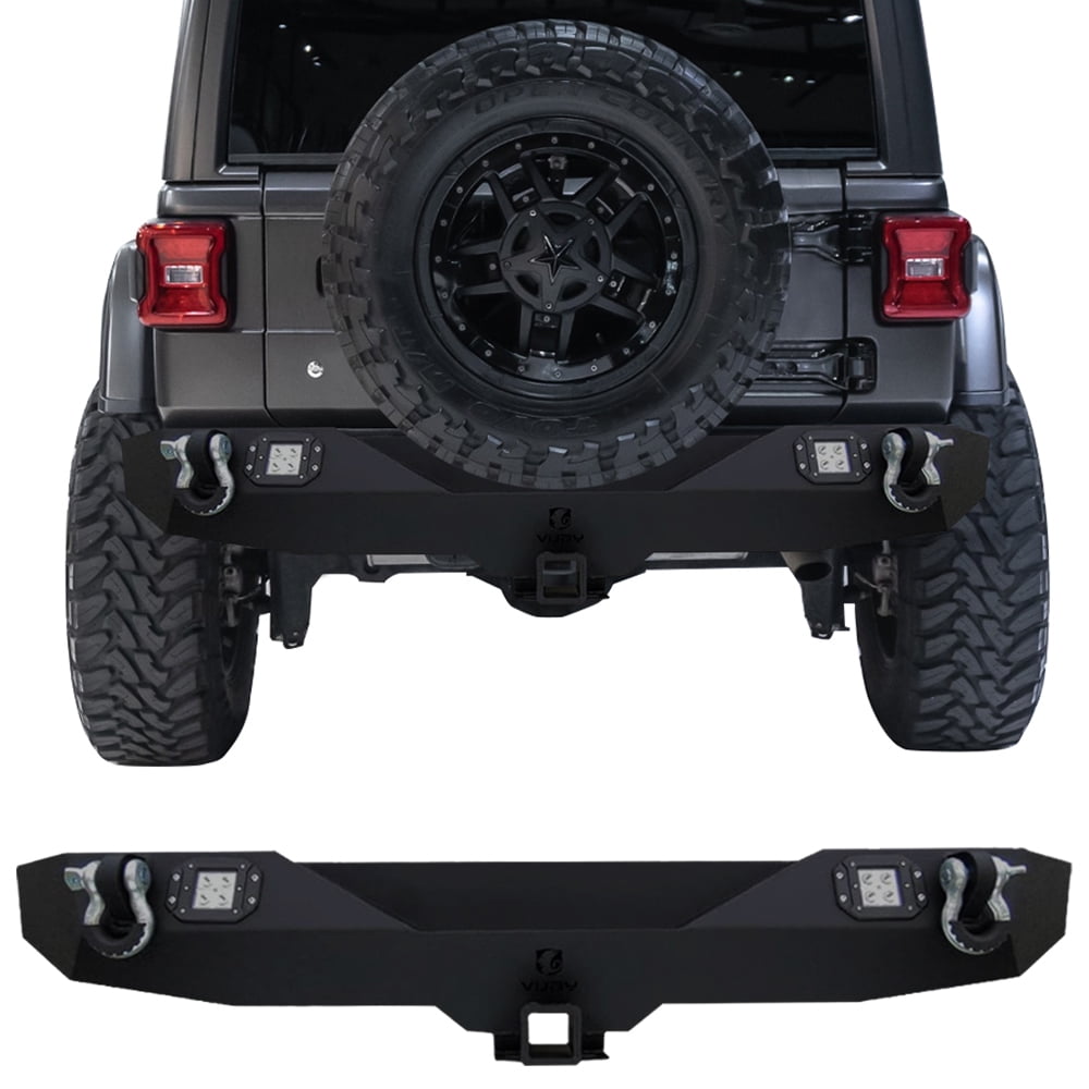 Vijay Steel Rear Bumper For 2018-2024 Jeep Wrangler JL/JLU w/D-ring and ...