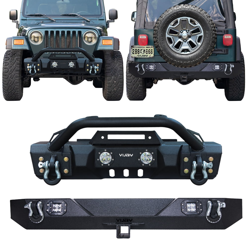 Vijay Wrangler TJ Front Rear Bumpers Compatible with Jeep Wrangler TJ ...