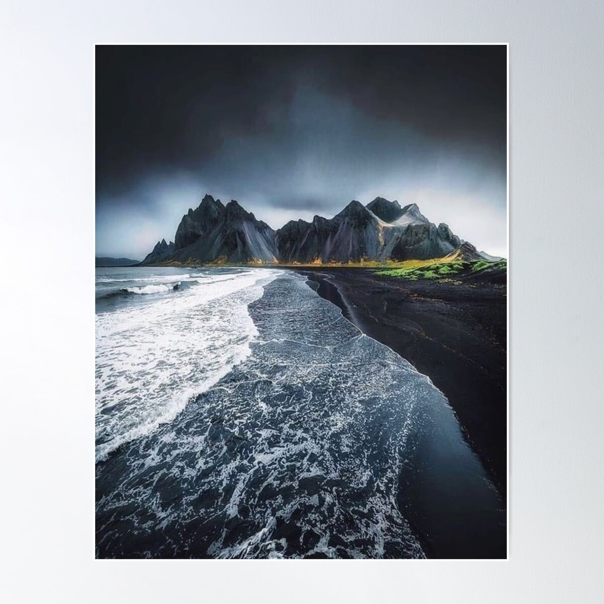 Vik Reynisfjara Black Sand Beach, Travel Iceland Poster Wall Art ...