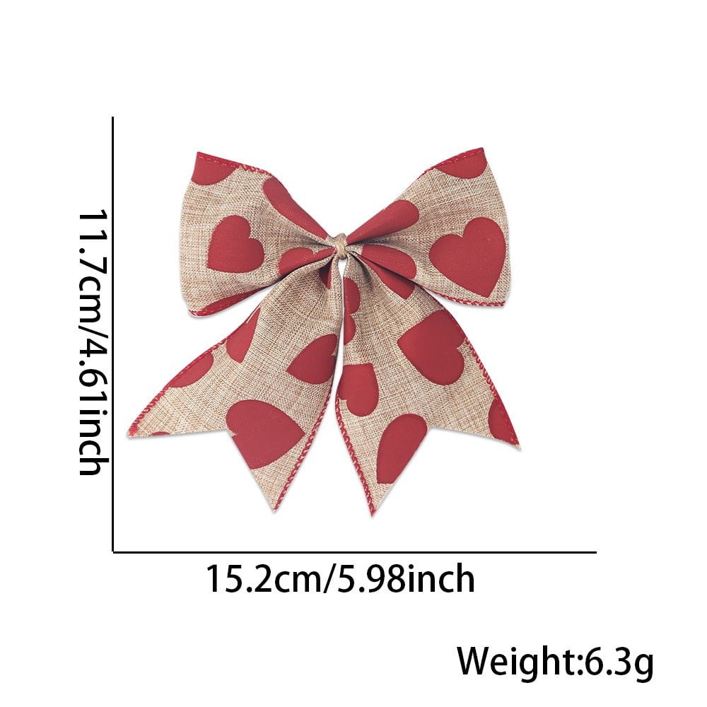 Vikakiooze 12 Pcs Valentines Day Wreath Bows Red Love Heart Burlaps