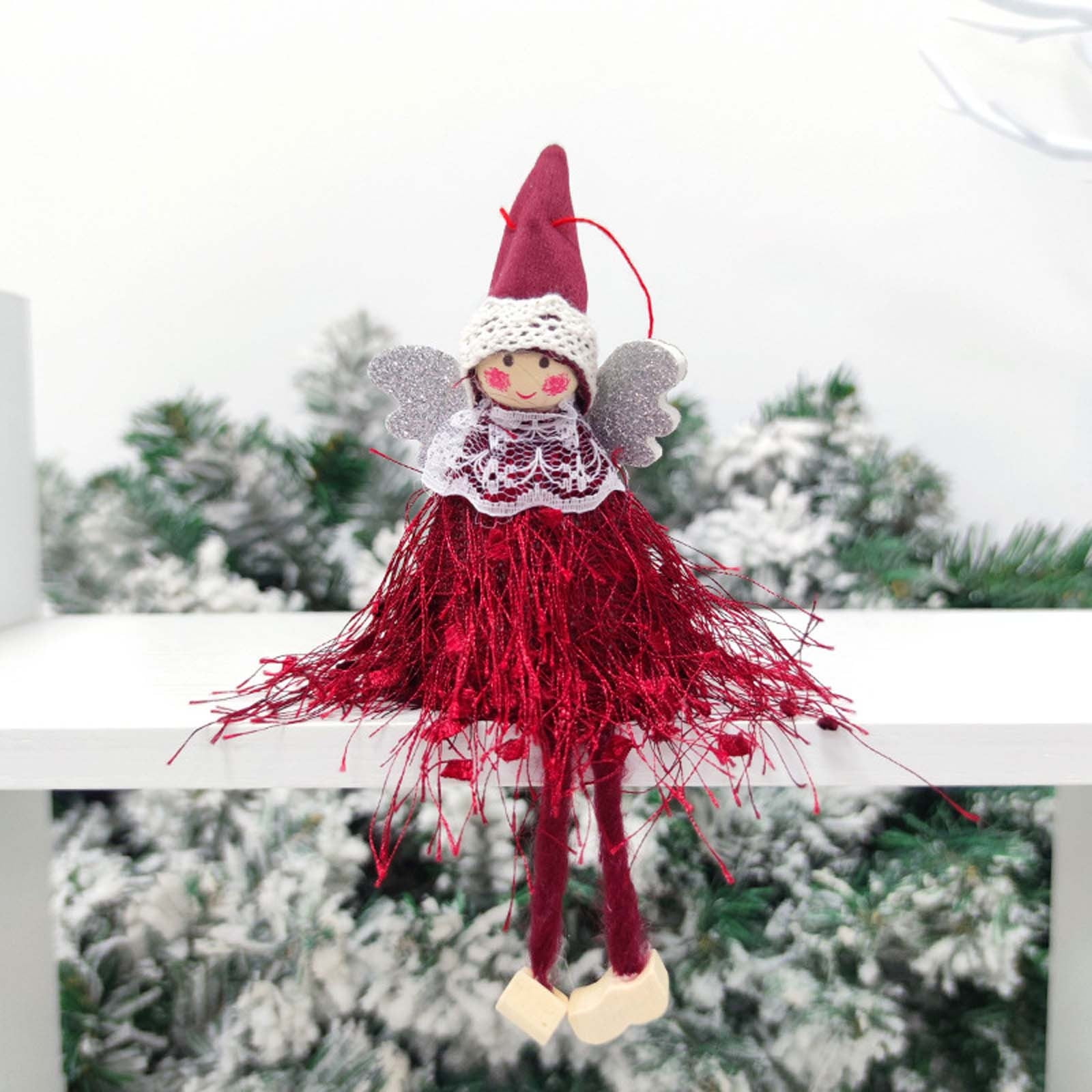 Vikakiooze 2022 Christmas Decoration Sitting Posture Hanging Leg Angel ...