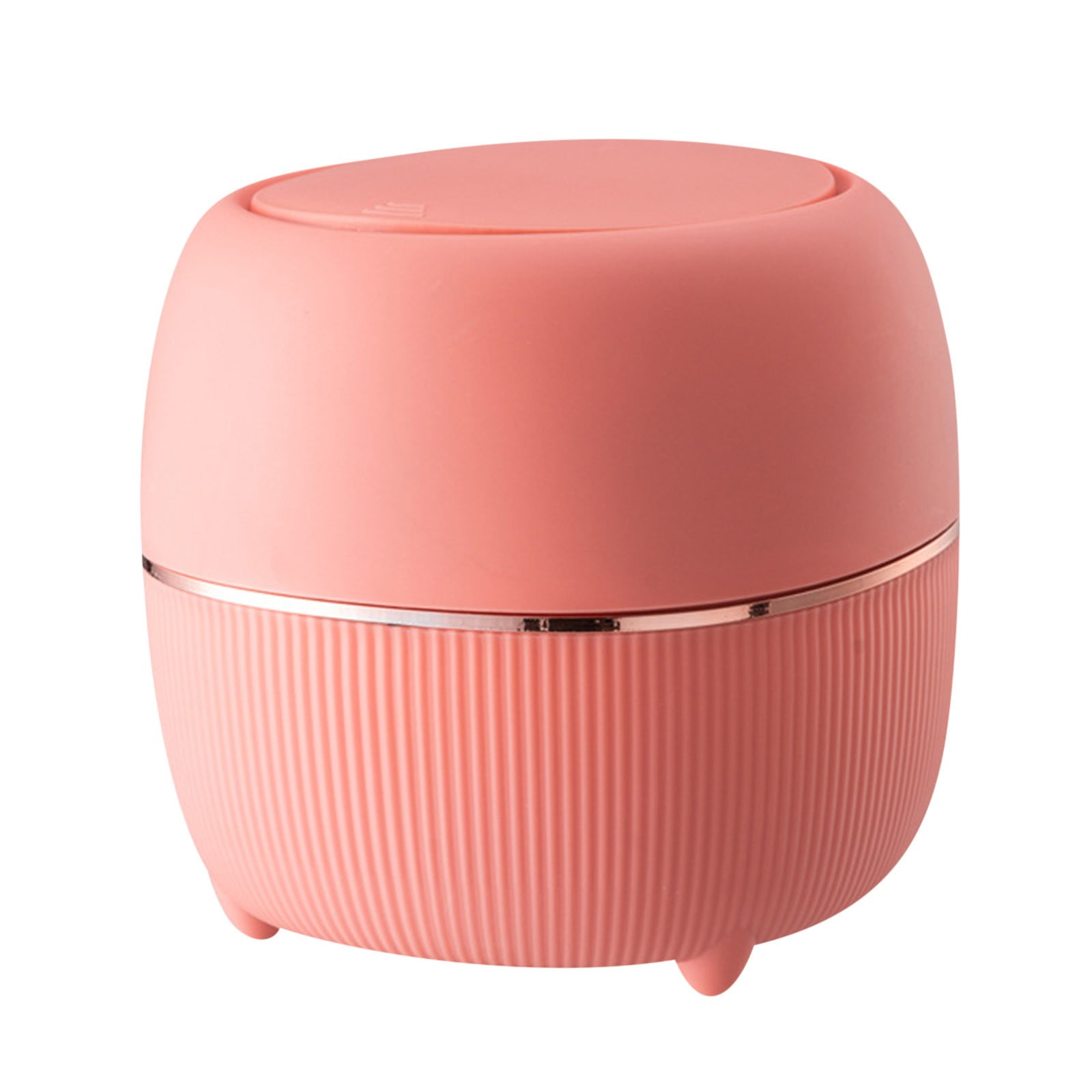 Vikakiooze 2022 Mini Desktop Bin With Lid Round Press Type With ...