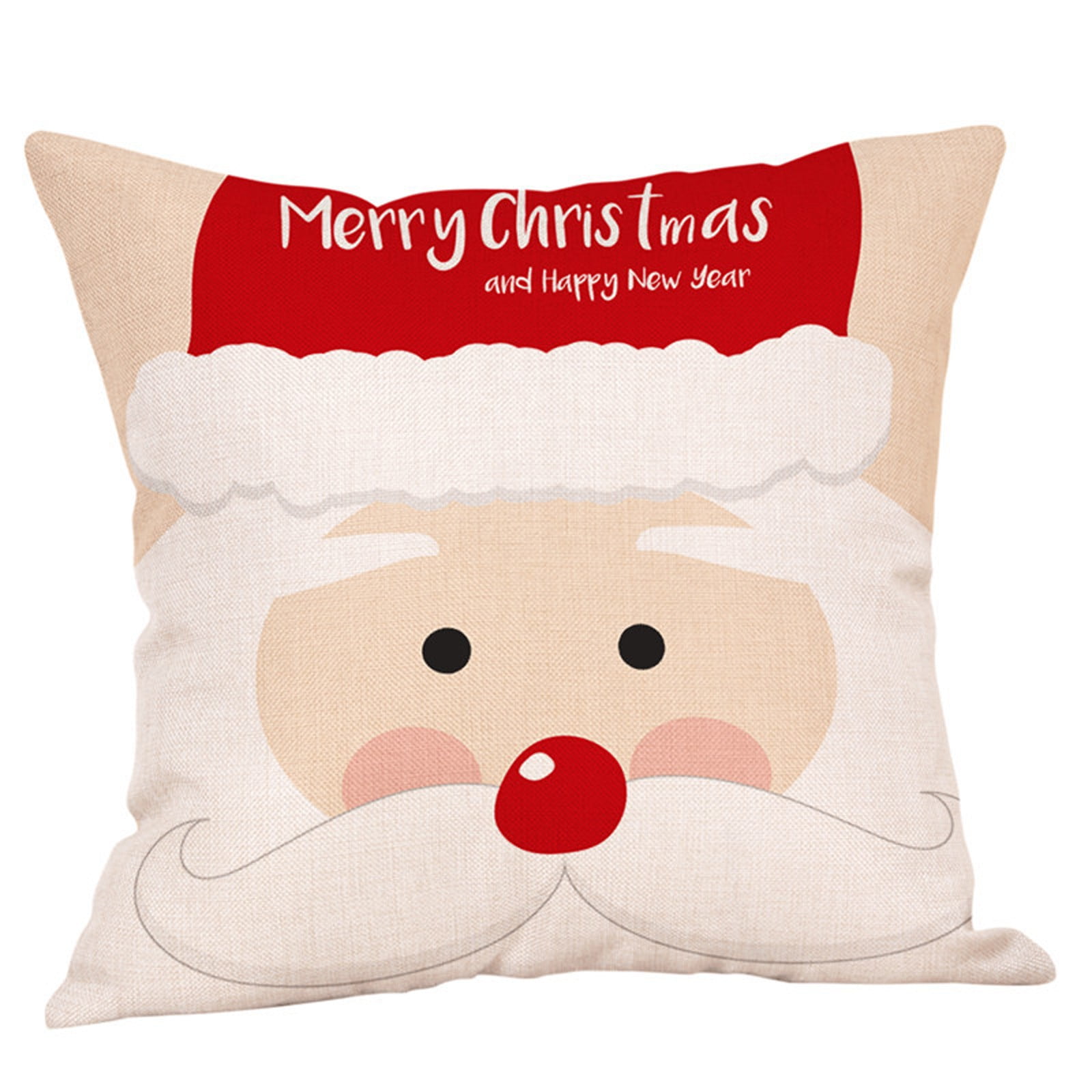 Vikakiooze 2022 Santa Claus Linen Christmas Pillow Case Sofa Car ...