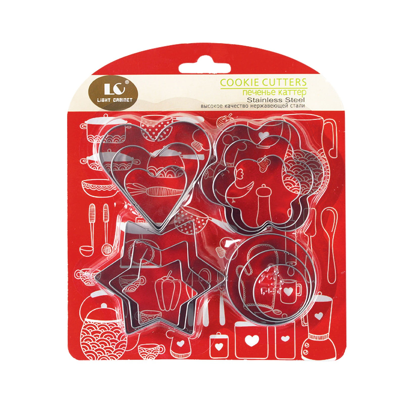 Vikakiooze 2022 Stainless Steel Cookie Cutter Set 12 Pieces Cookie ...