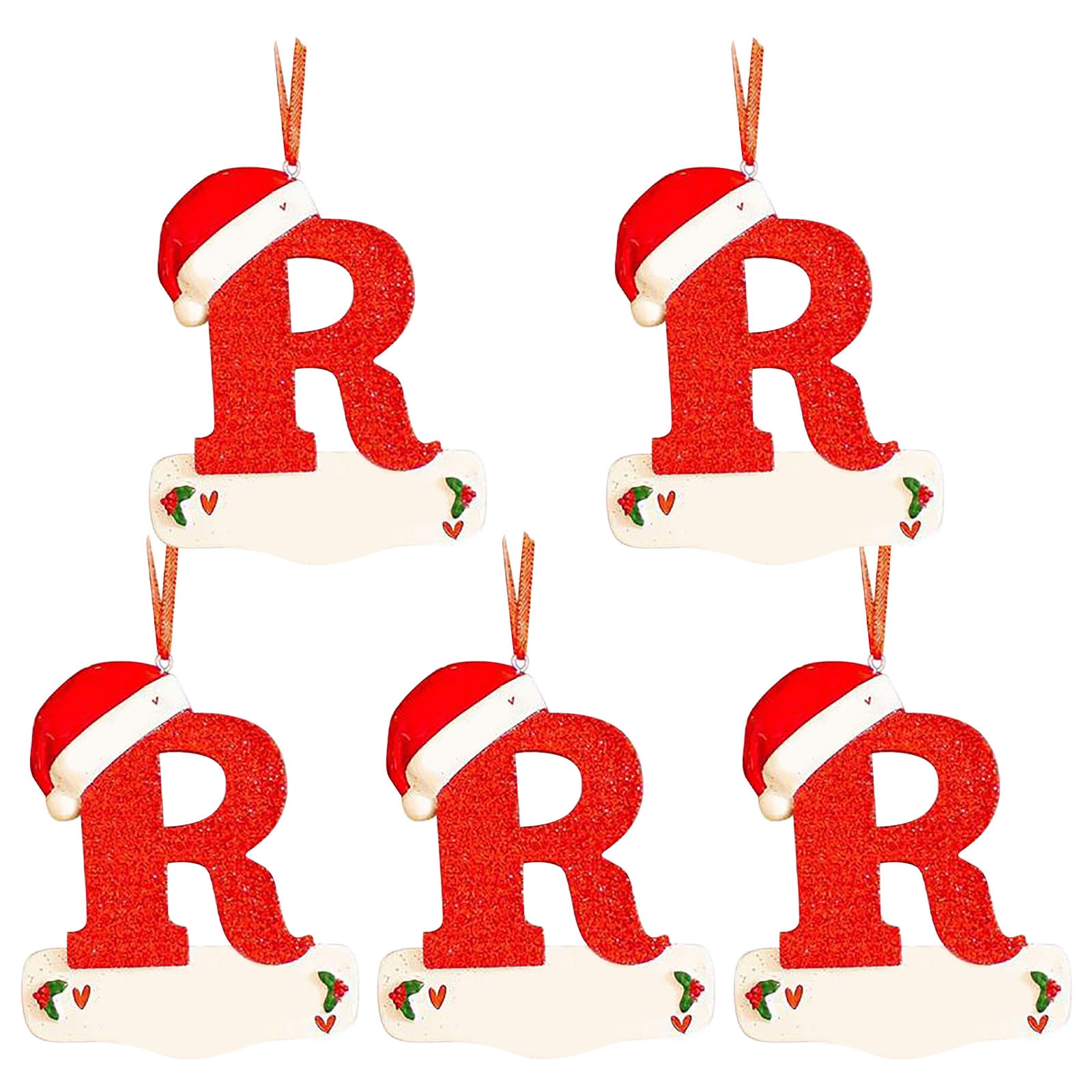 Vikakiooze 2023 Christmas Little Red Hat Letter Pendant DIY Writable ...