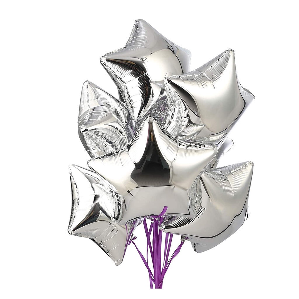 Vikakiooze 25 18 Inch start Balloons Foil Balloons Heart Shape Helium ...