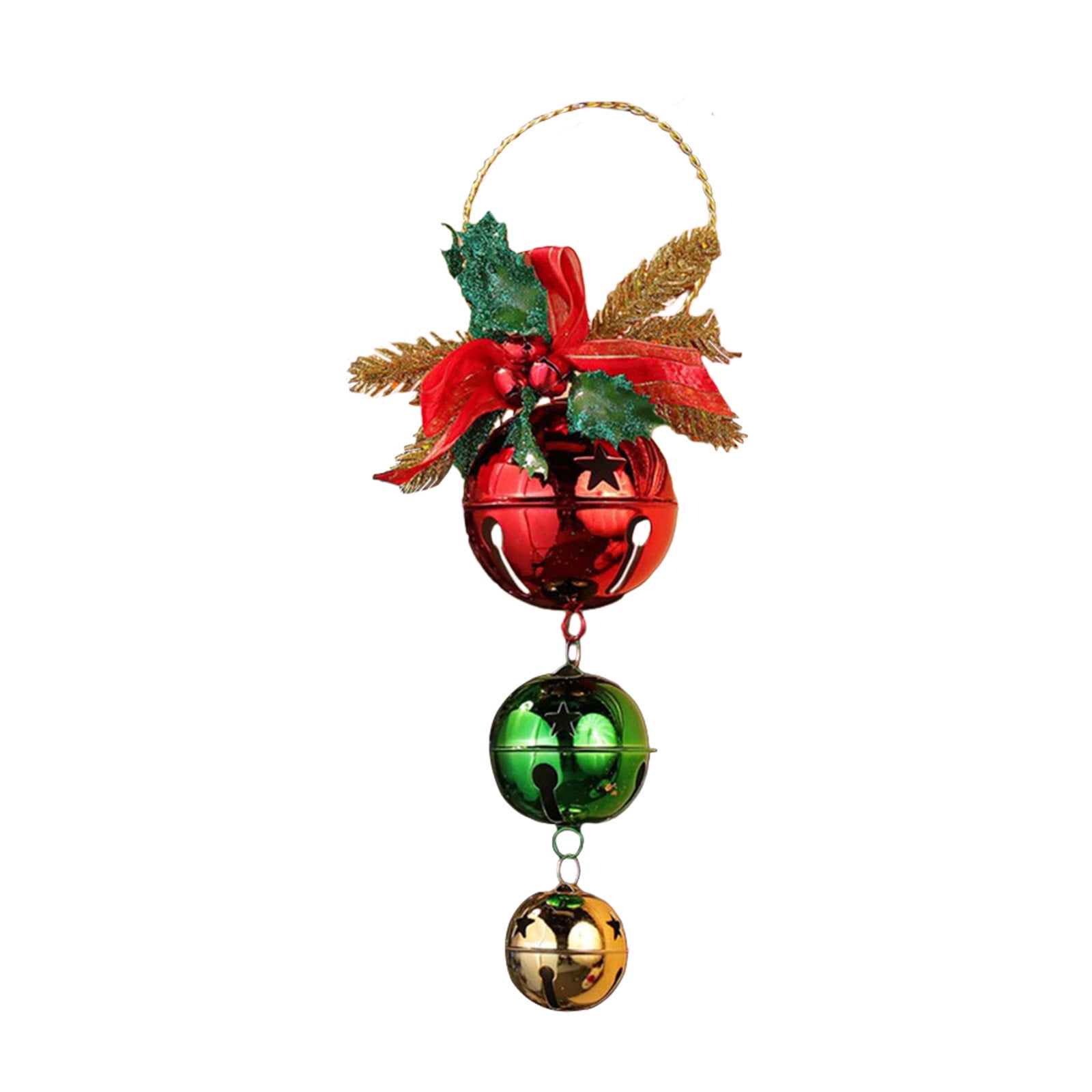 Vikakiooze Christmas Bells Decorations, Metal Hanging Bells Christmas ...